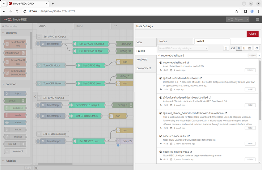 Node-RED Visualization